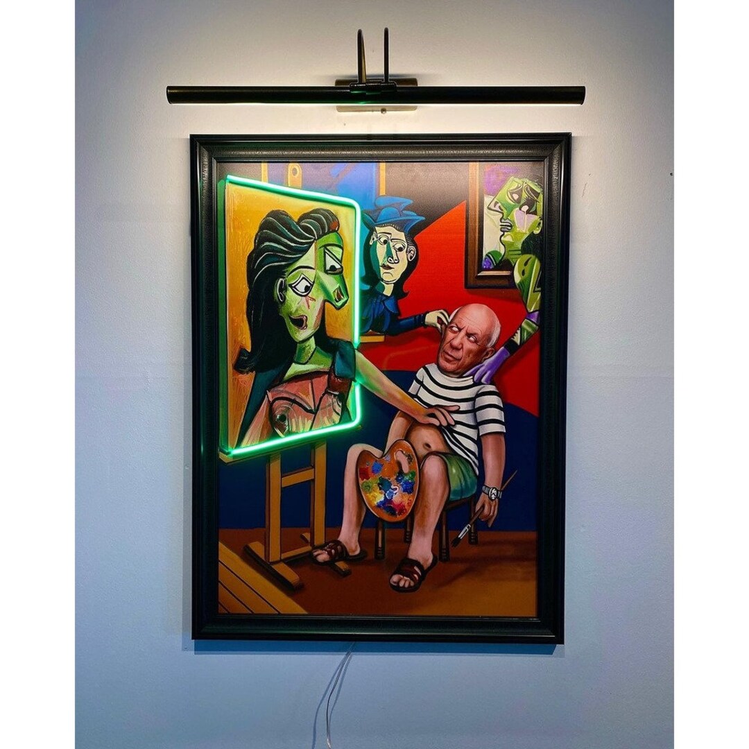Pablo Picasso Neon Art Tablo - Etsy