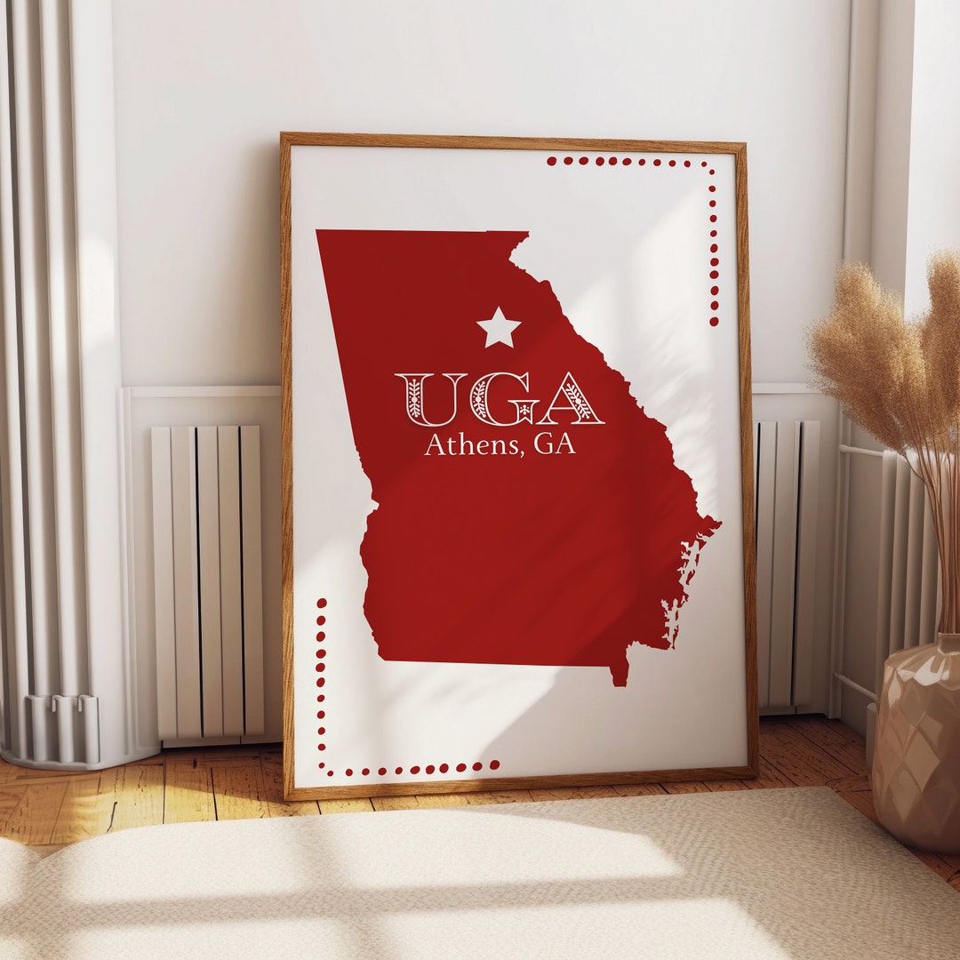 Athens GA Art Print, Athens Wall Art, College Poster, University of ...