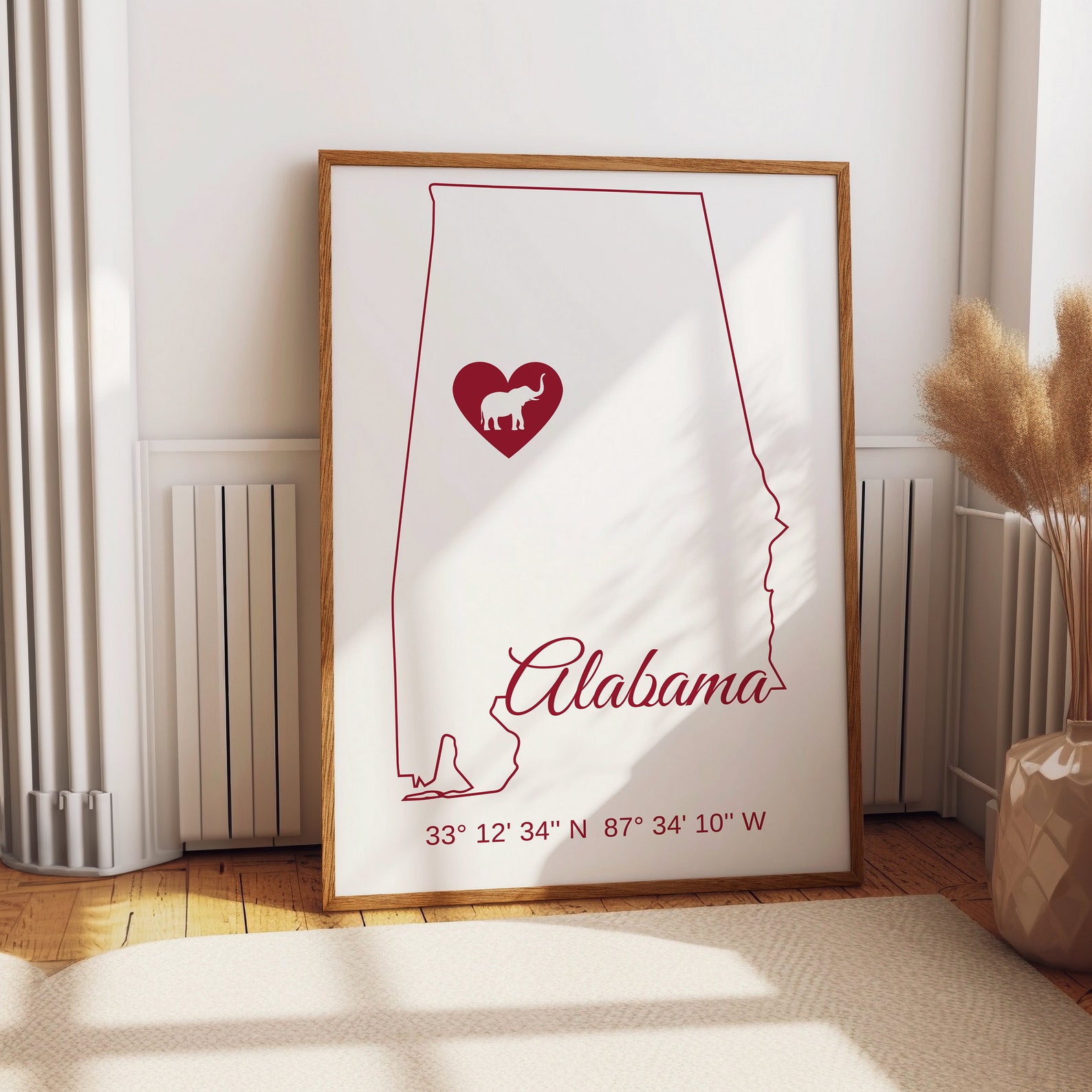 University of Alabama Digital Art, Bama Wall Art, College Poster ...