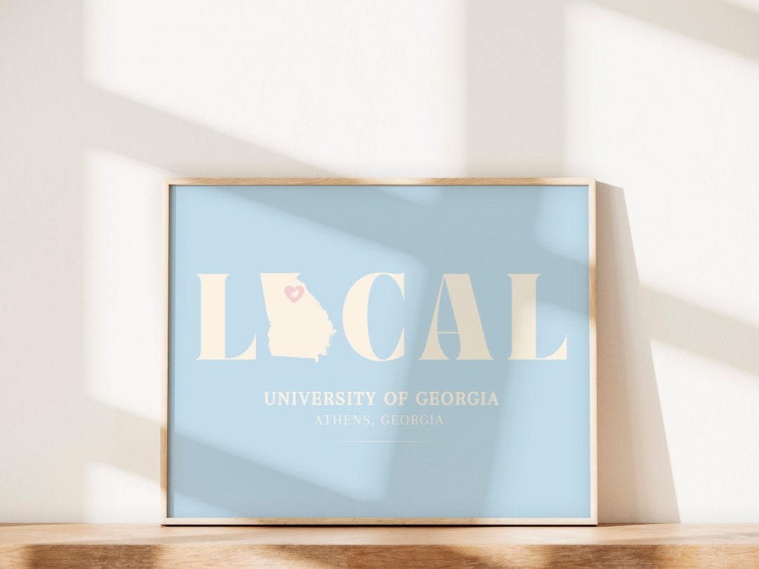 Athens GA Art Print, Athens Colorful Wall Art, College Poster ...