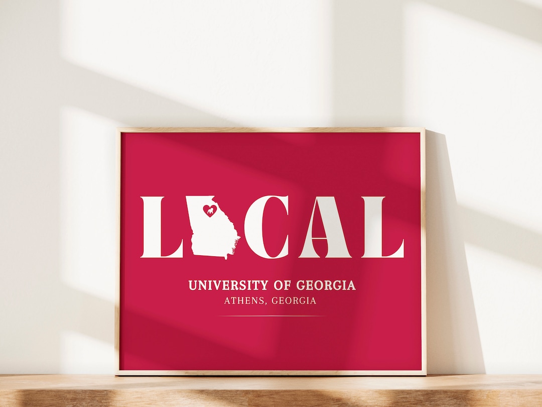 Athens GA Art Print, Athens Colorful Wall Art, College Poster ...