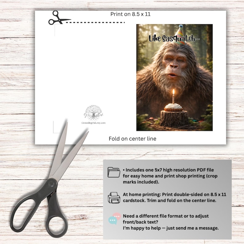 Funny Sasquatch Birthday Card, Bigfoot Birthday Card for Him, You Don’t ...