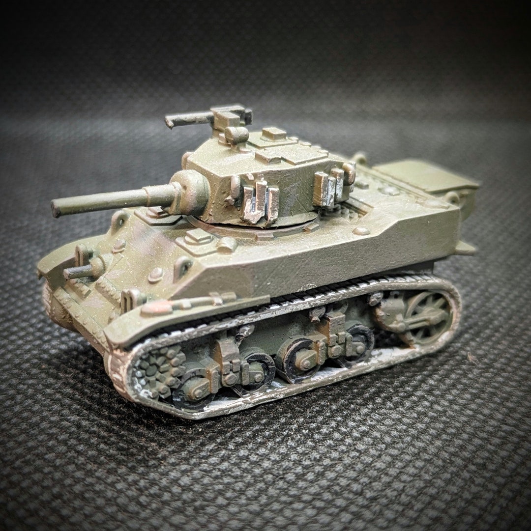 M5 Stuart 15mm/1:100 Hand-painted Scale Model - Etsy
