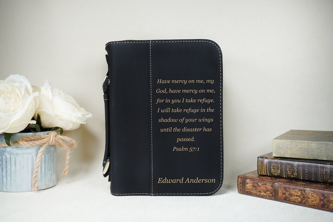 Personalized Bible Cover, Engraved Leather Bible Case, Large Custom ...