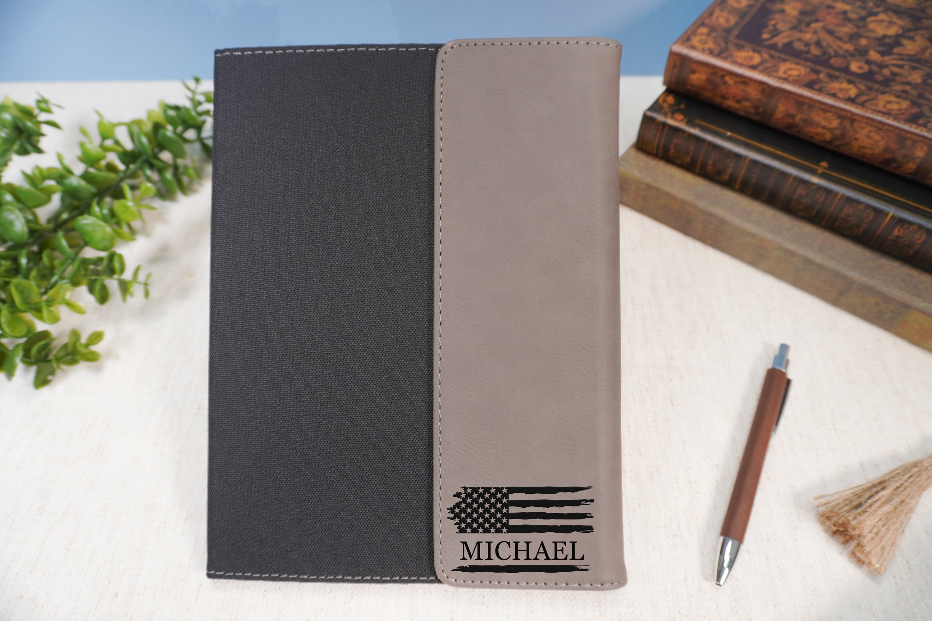 Custom Leather Portfolio, Office Gift for Her, Personalized Padfolio ...