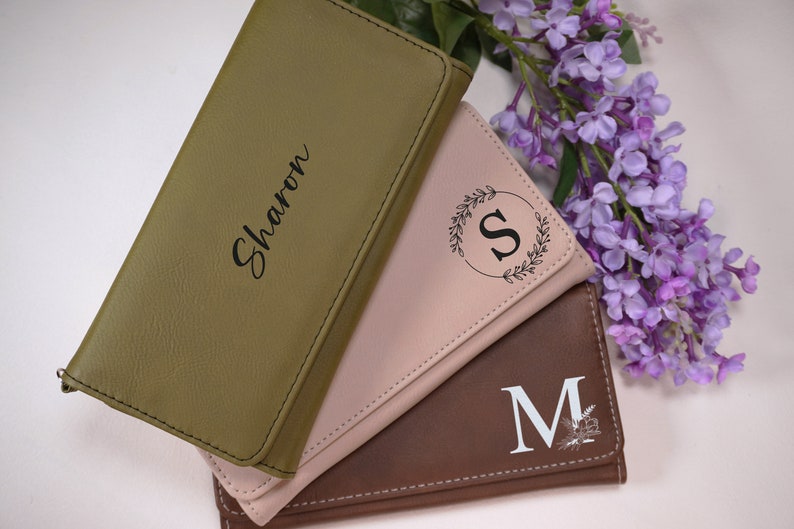 Custom Leather Womens Wallet, Personalized Purse, Women Wallet With ...