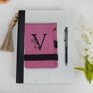 Custom Pocket Notebook With Pen, Refillable Personalized Leather ...