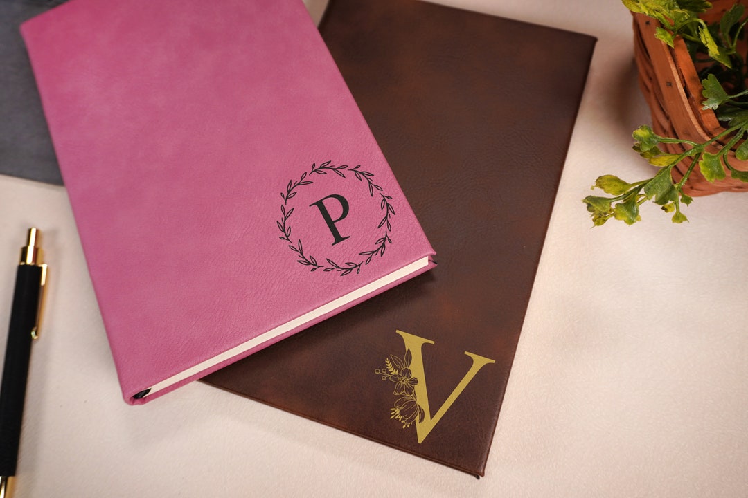 Personalized Leather Journal, Custom Journal With Initials, Engraved ...