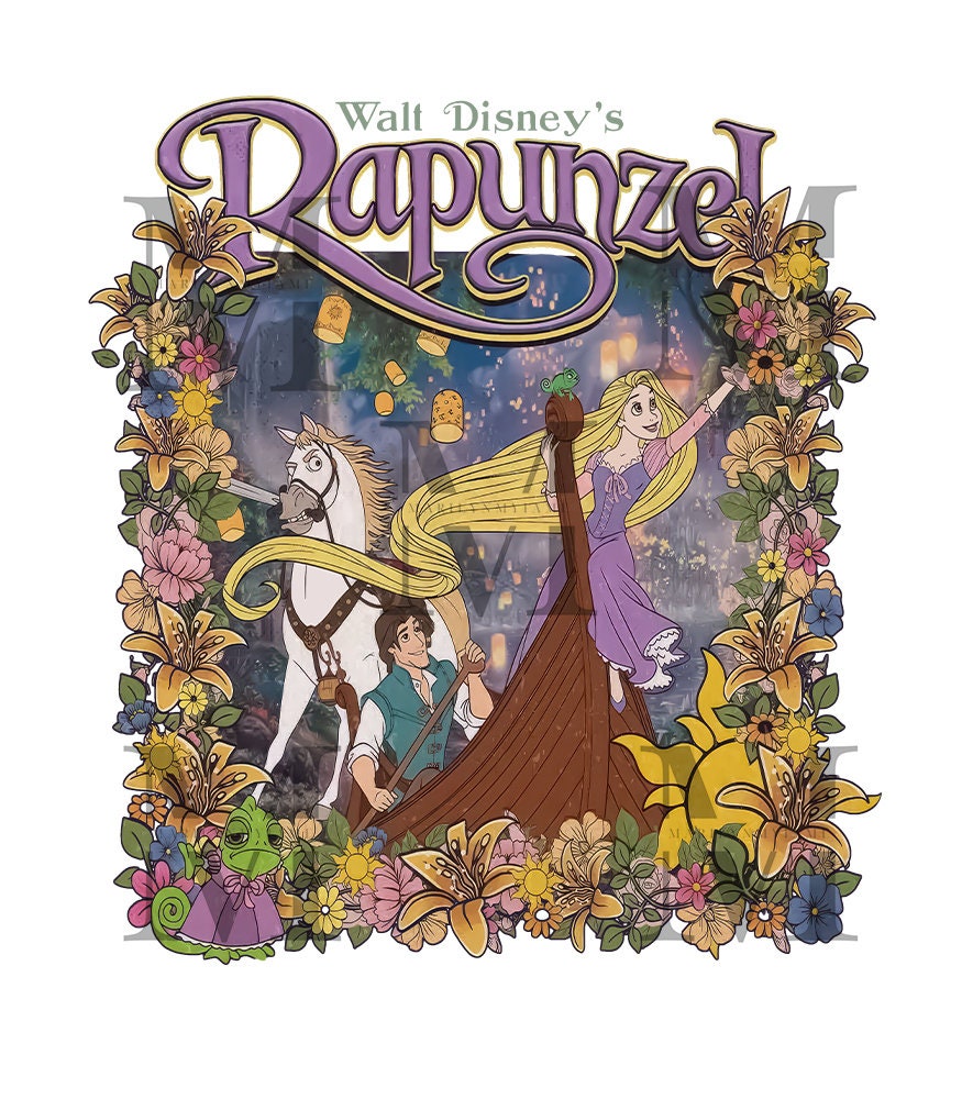 Rapunzel Png, Princess Png, Tangled Digital Download, Retro Family Trip ...