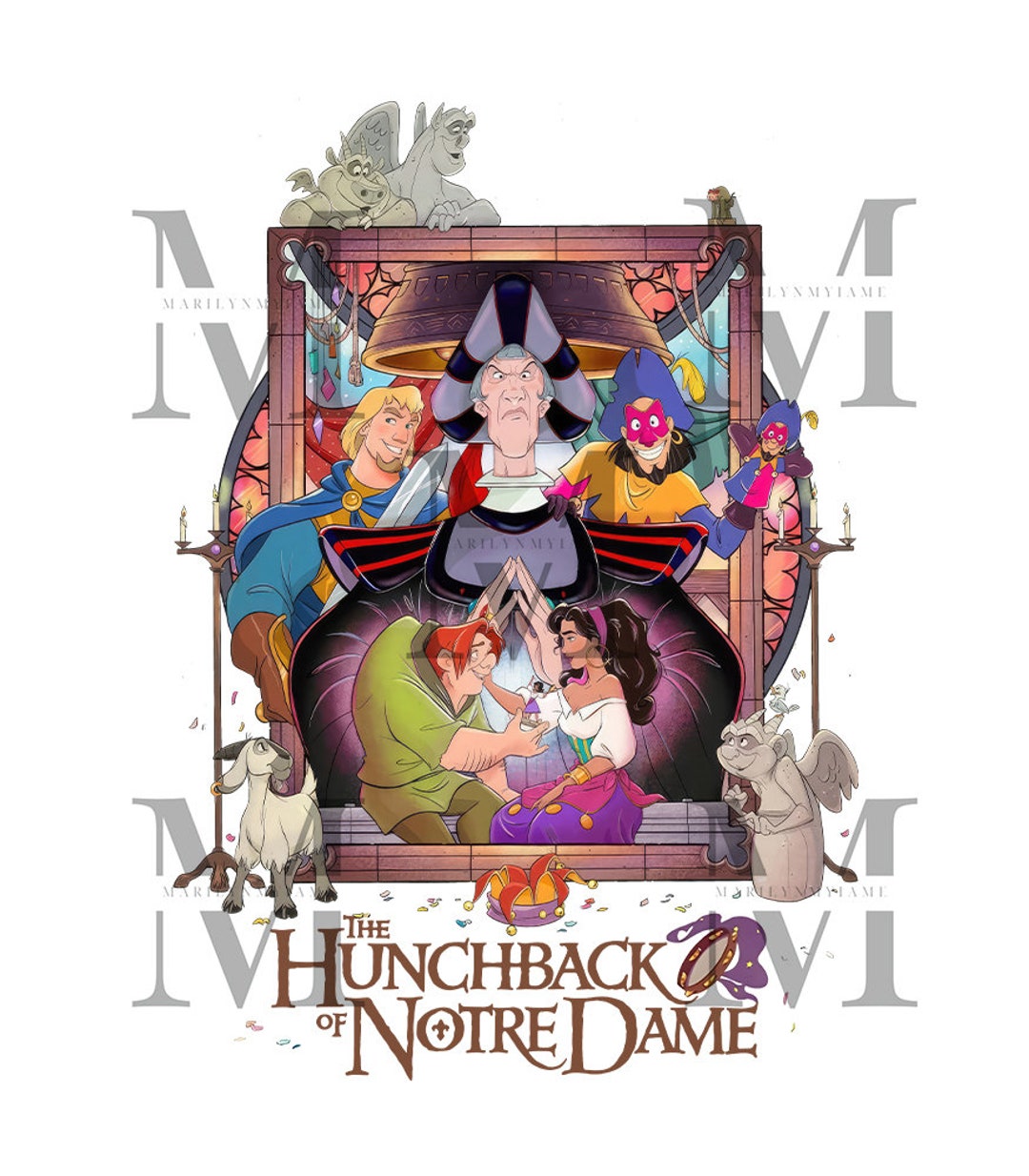 Vintage 90s the Hunchback of Notre Dame Png, Family Trip 2024 Png ...