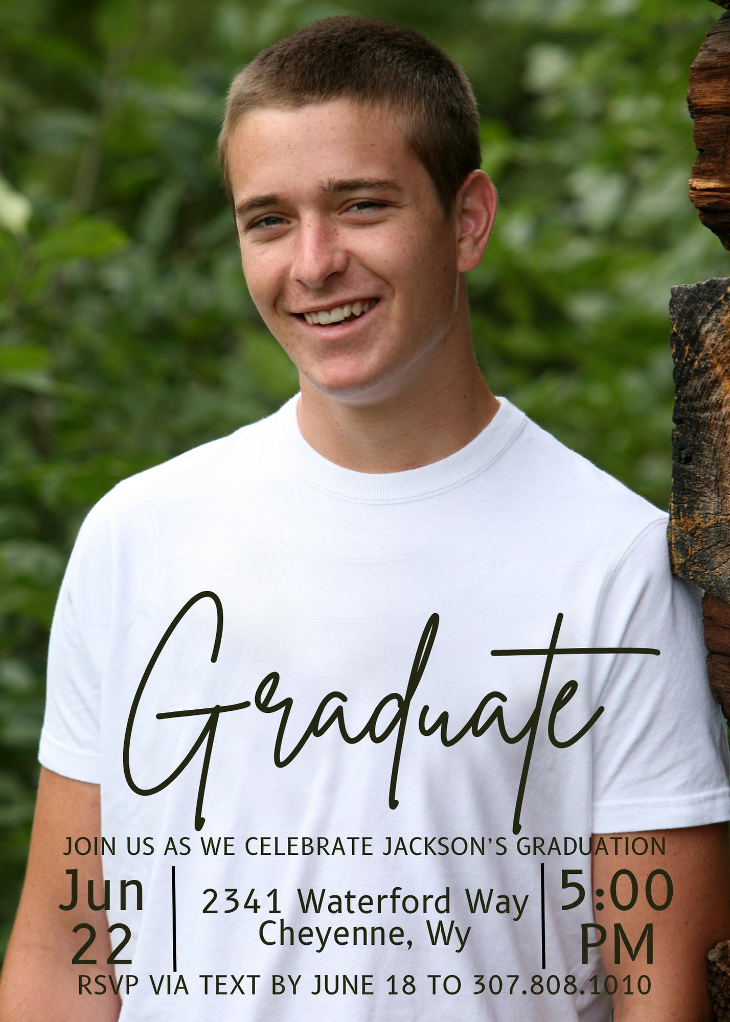 2025 Graduation Announcement Template | Class of 2025 | Grad Card | One ...