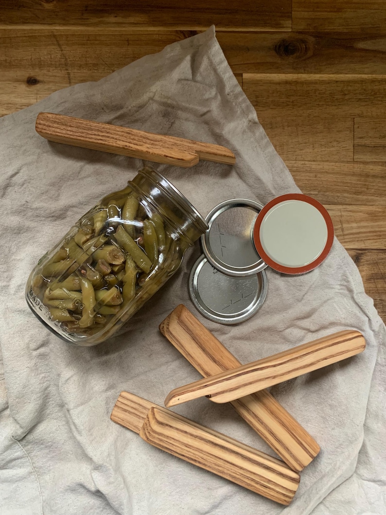 Hand-carved, Wooden Canning Jar Lid Opener, Lifter, Remover for Food ...