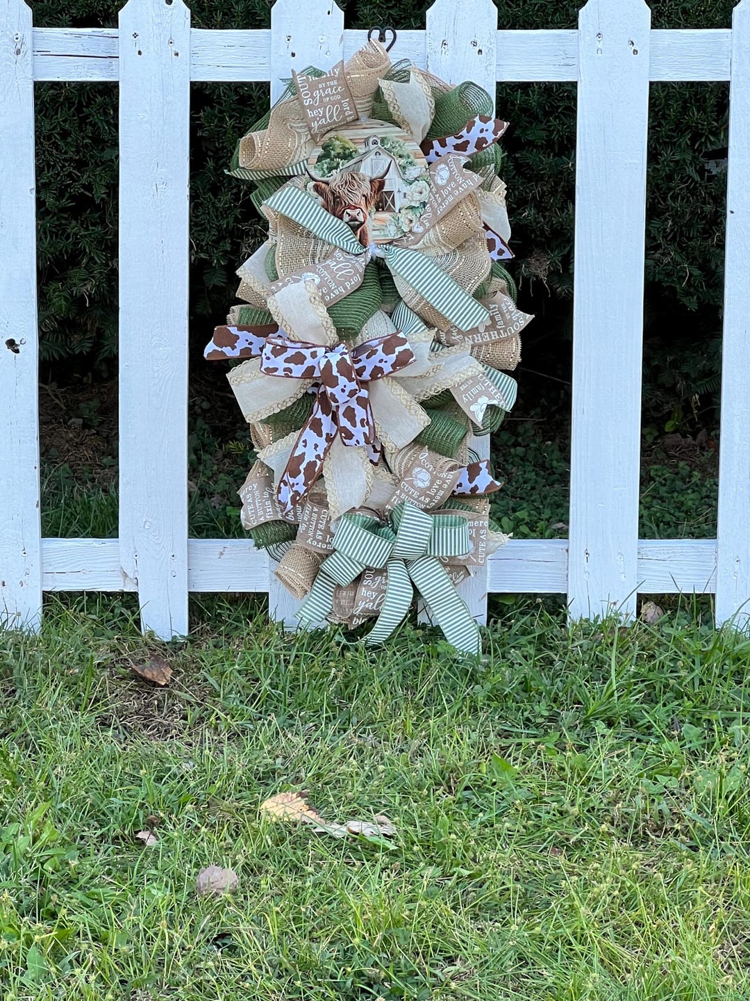 Country Swag, Farmhouse Swag, Country Cow Swag, Cow Swag, Cow Theme ...