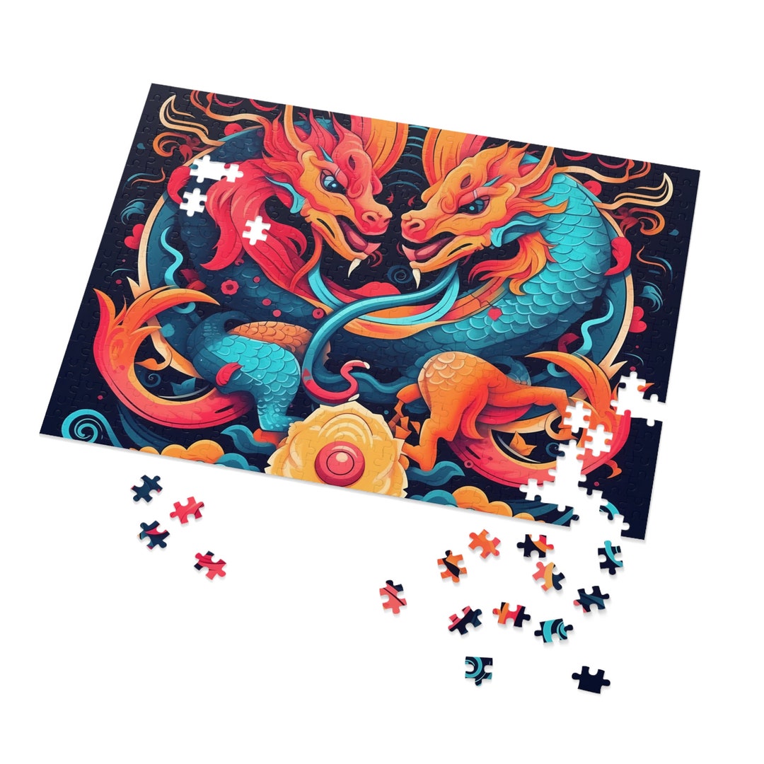 Chinese New Year Puzzle, Year of the Dragon, Puzzle for Adults and Kids ...