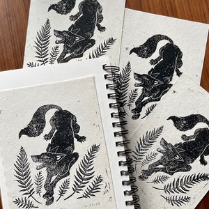 Convergence Hand Carved Lino Wolf Art Print LIMITED RUN - Etsy