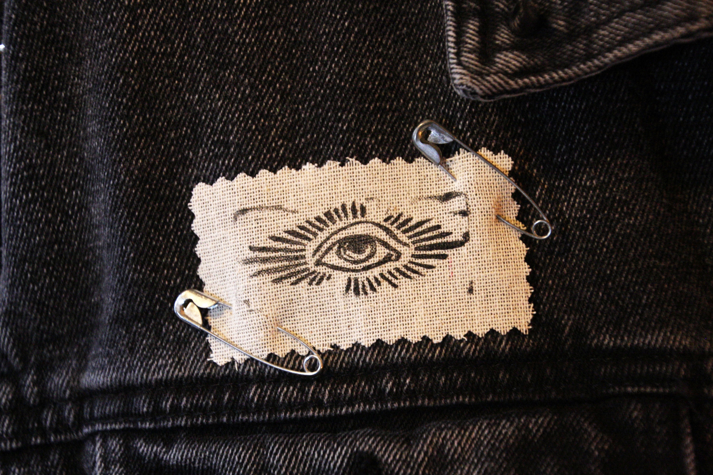Eye of Alchemy Small Sew on Fabric Lino Printed Eye Patch - Etsy