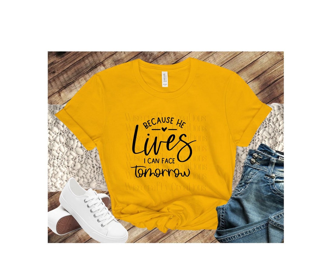Because He Lives I Can Face Tomorrow SVG / Bible Hymn Cut File ...