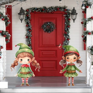 Christmas Elf Yard Sign for Holiday Decoration - Etsy