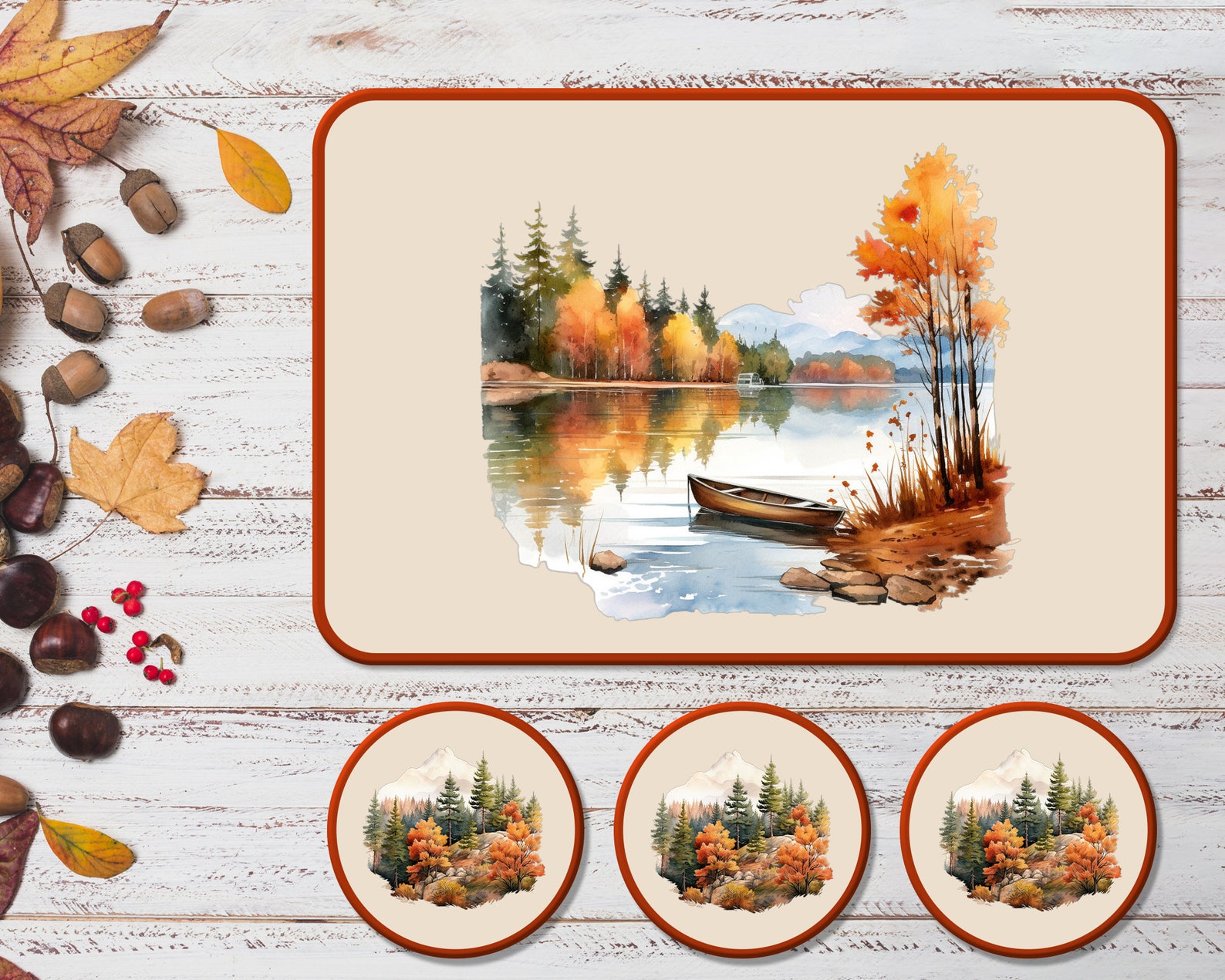 AUTUMN/FALL Table Setting: Polycarbonate Placemats, Napkin Rings and ...