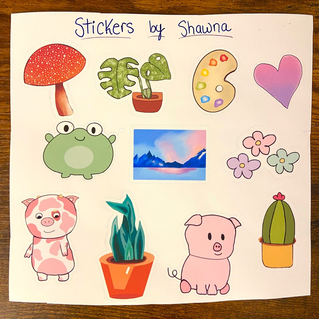 Random Sticker Set 12 Stickers - Etsy