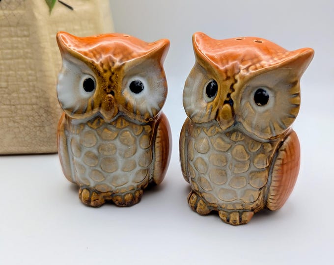 Vintage Owl Salt And Pepper Shakers