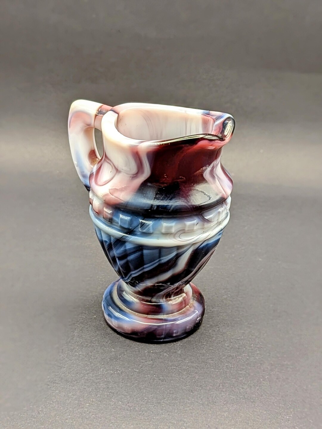 Vintage Imperial Purple Slag Glass Mini Pitcher - Etsy