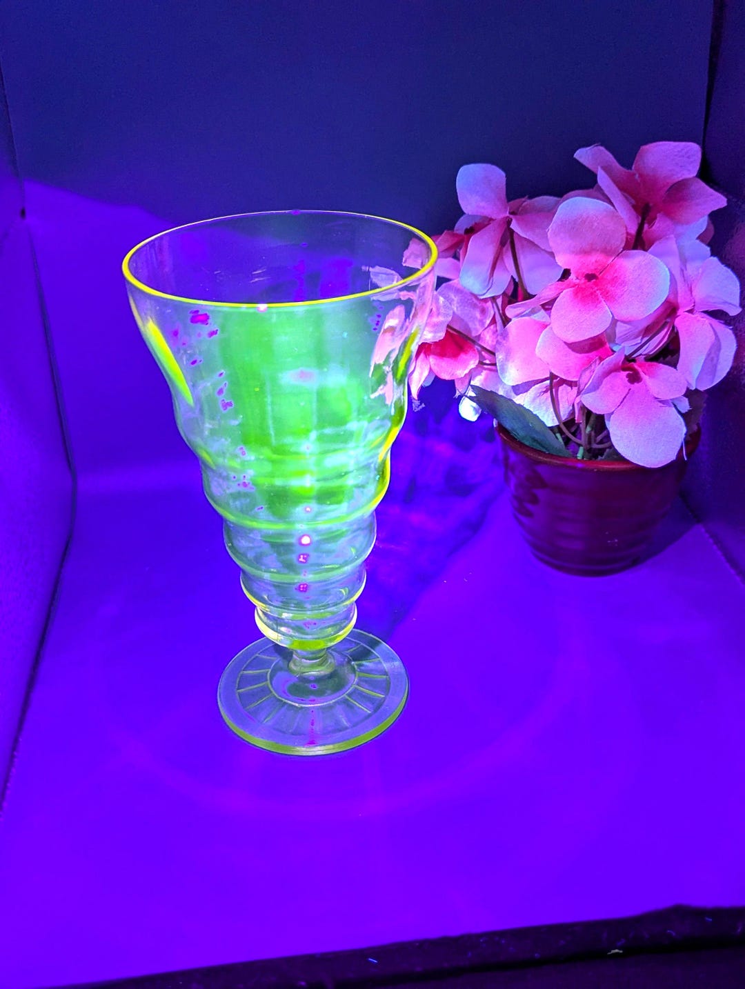 Pink Uranium Tea Glass - Etsy