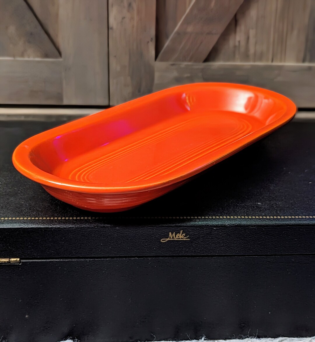 Vintage Original Red Fiestaware Utility Tray - Etsy