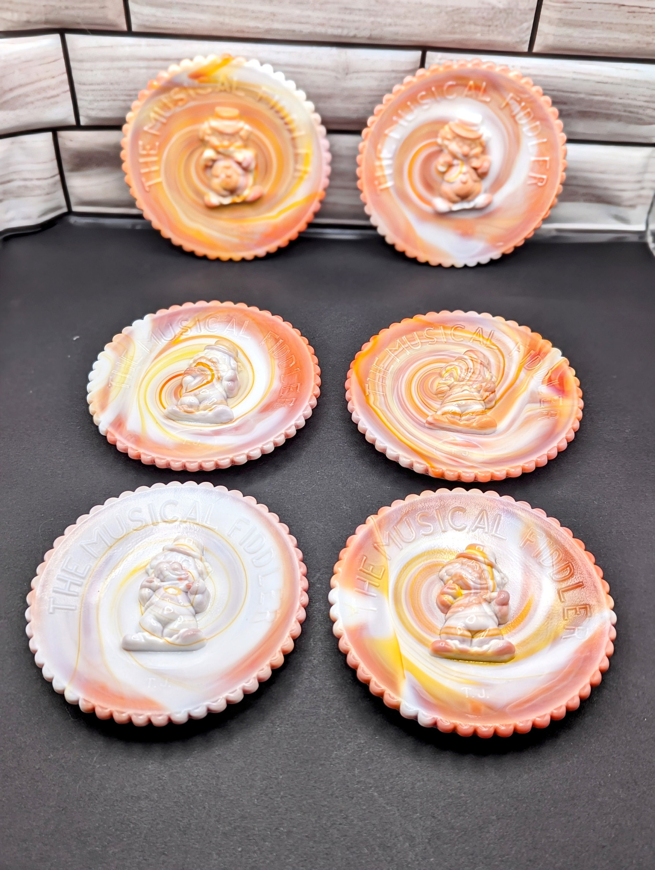 Mini Slag Glass Clown Collectible Plates - Etsy