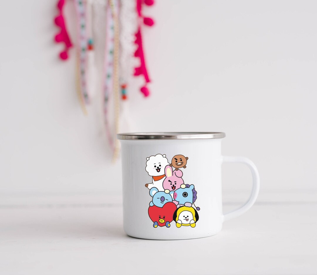 BTS BT21 Coffee Mug 12 Oz Coffee Mug for Army Enamel Coffee Mug ...