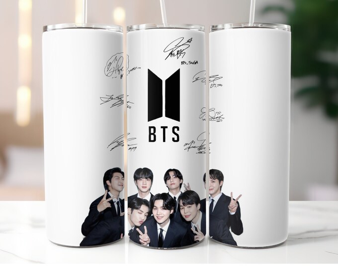 BTS Merch| BTS Skinny Tumbler| Gifts for Army| K Pop Tumbler| 20oz ...