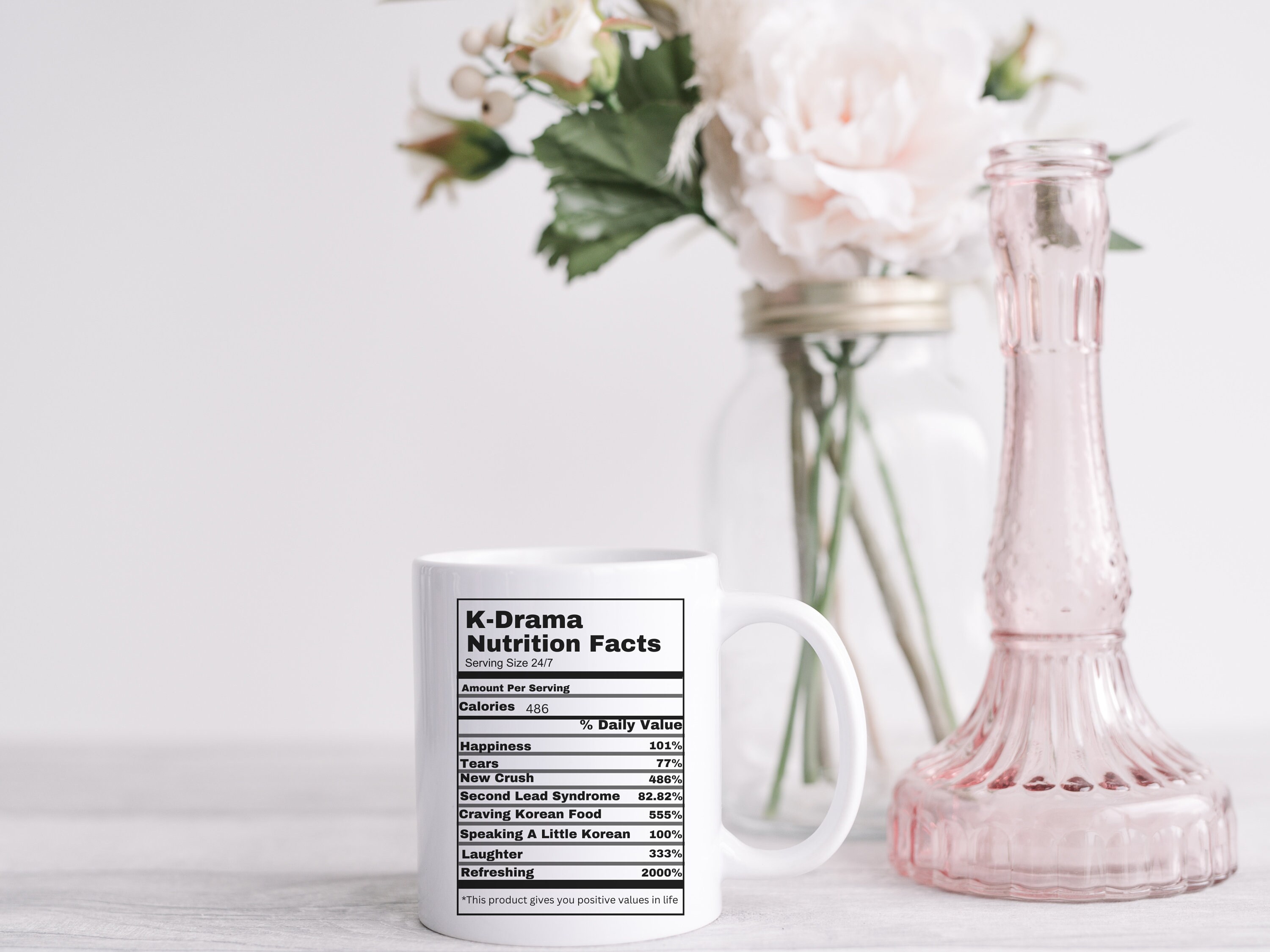 K Drama Nutrition Facts Mug K Drama Mug 11 Oz Korean Drama Gift for K ...