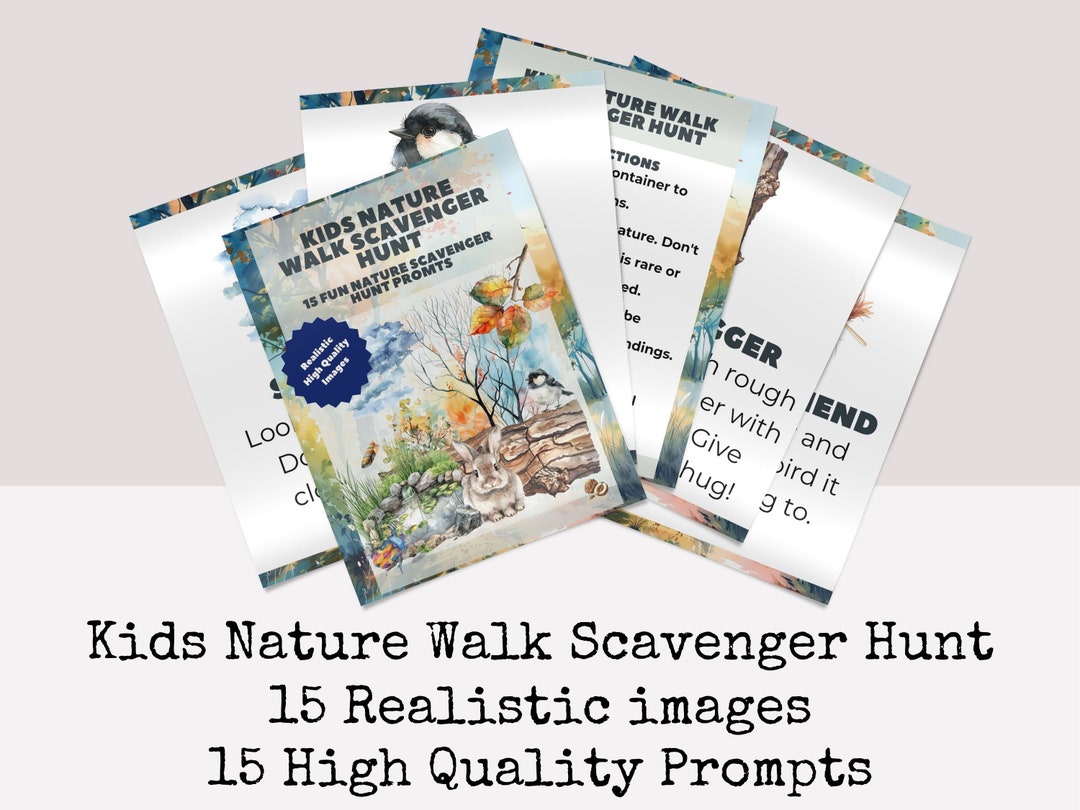 Homeschool Nature Walk Outdoor Printable Scavenger Hunt, Summer ...