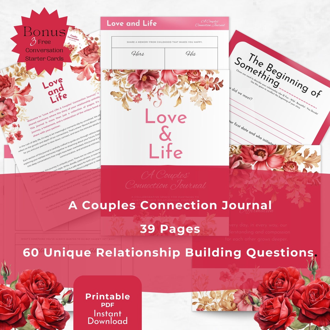 Couples Connection Journal With 60 Unique Questions to Connect and Grow ...