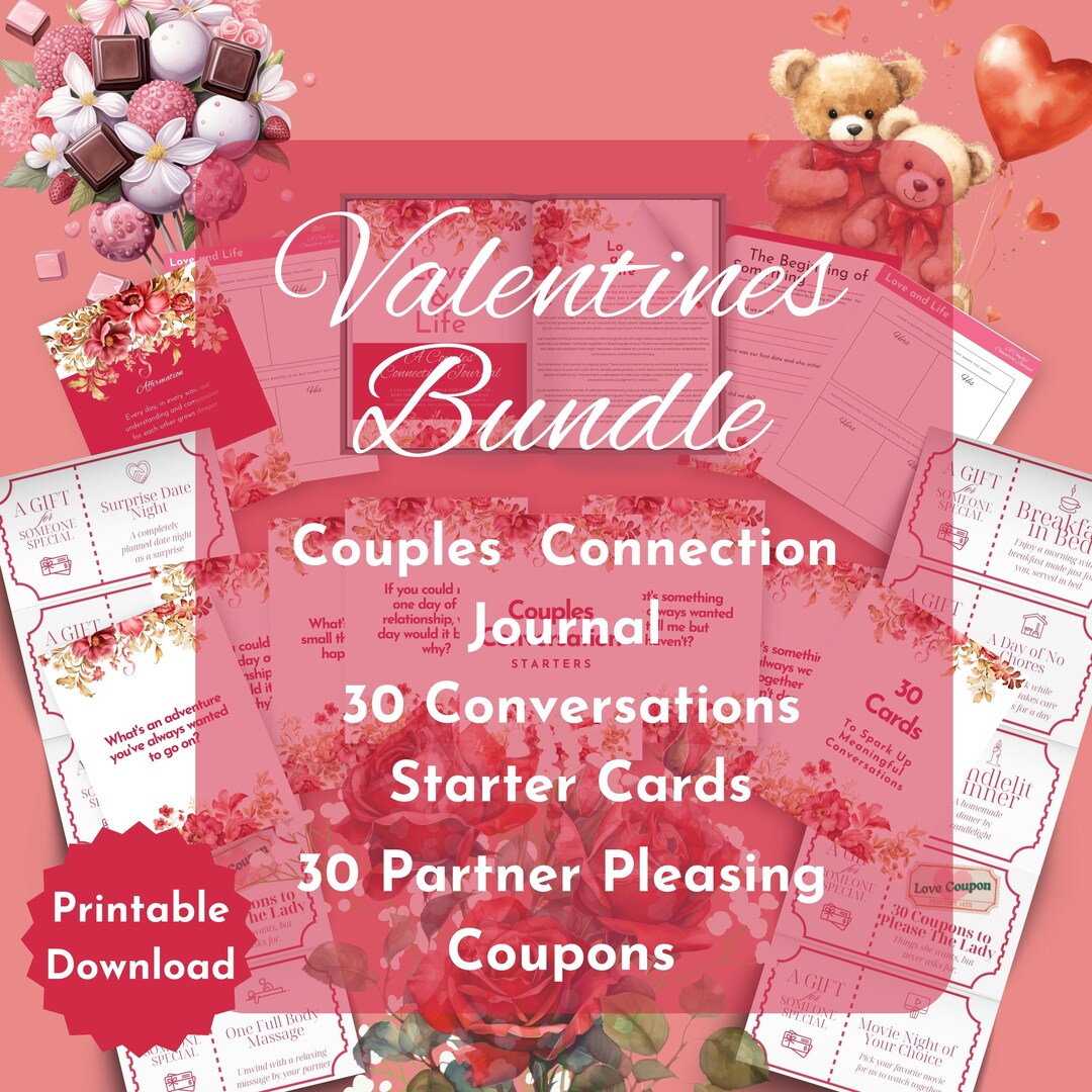 Relationship Building Bundle: Couples Connection Journal, Conversation ...