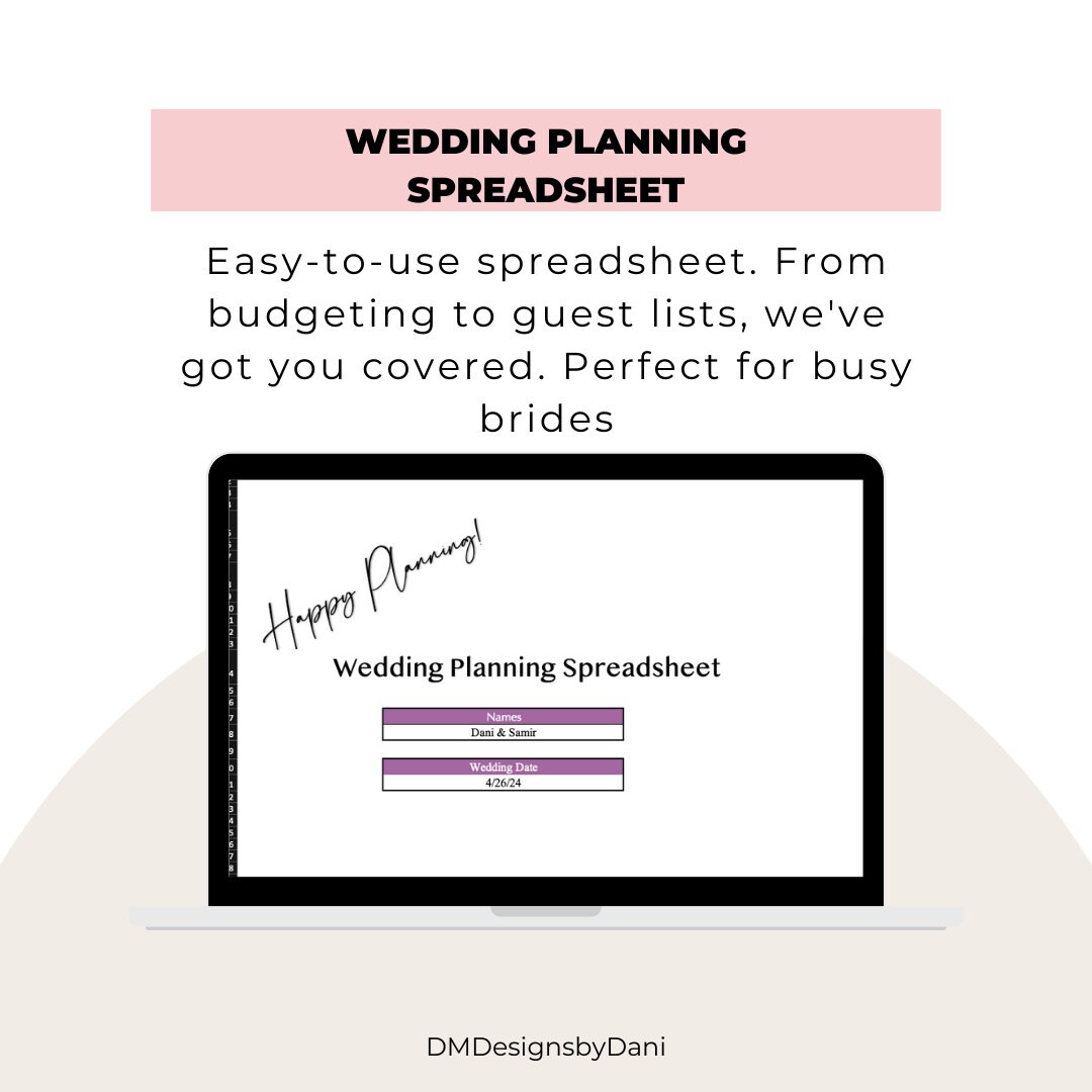 Easy-to-use Excel Wedding Planning Spreadsheet - Etsy