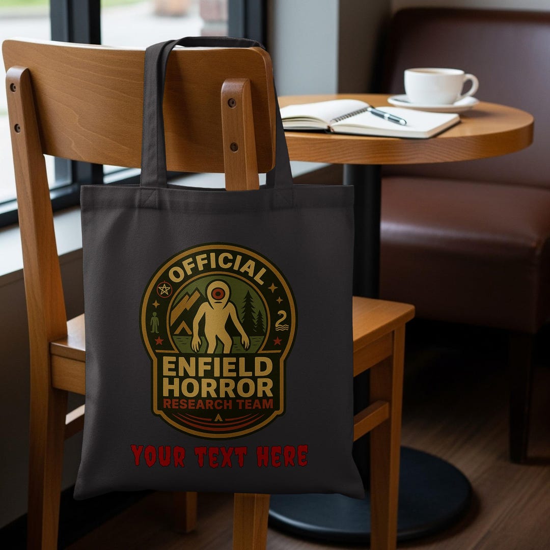 Enfield Horror Research Tote Bag, Cryptid Fan Gift, Customizable Text ...