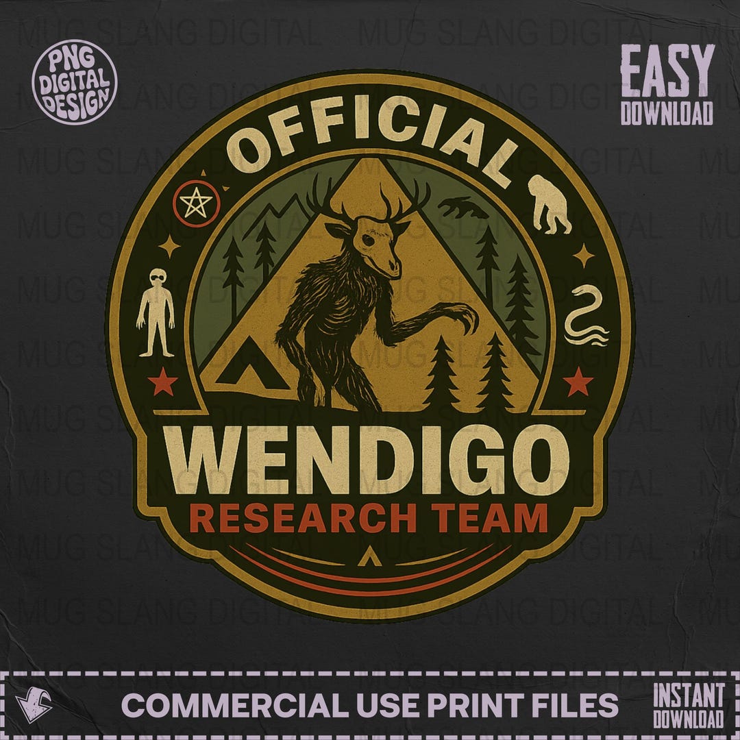 Wendigo Research Team Design, Cryptid Hunter Art (digital Download) - Etsy