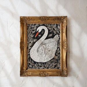 William Morris Swan Art Print | Vintage Cottagecore Decor (digital ...