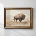 Vintage American Bison Wall Art | Large Western Wall Art | Antique ...
