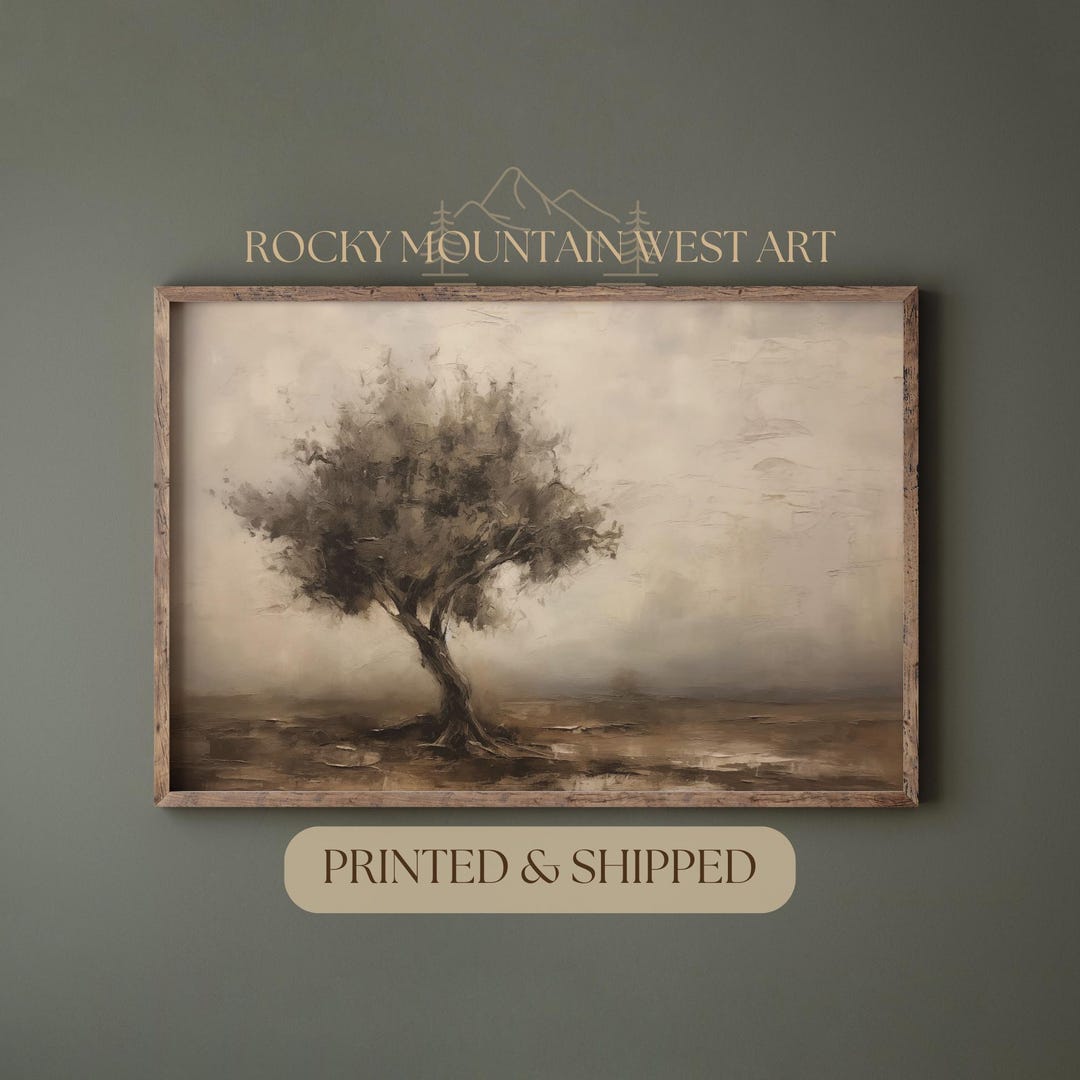 Vintage Olive Tree Art Print, Rustic Mediterranean Decor - Etsy