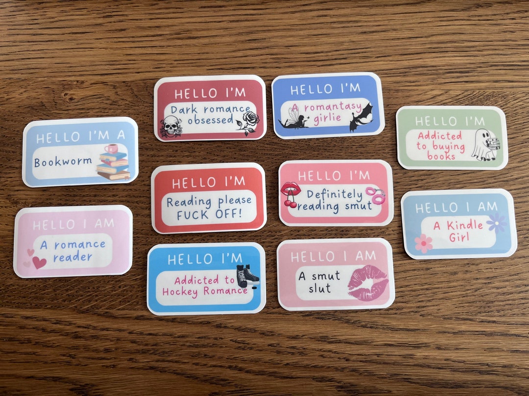 Hello Im… Vinyl Book Sticker| Smut Reader | Gift for Reader | Bookish ...