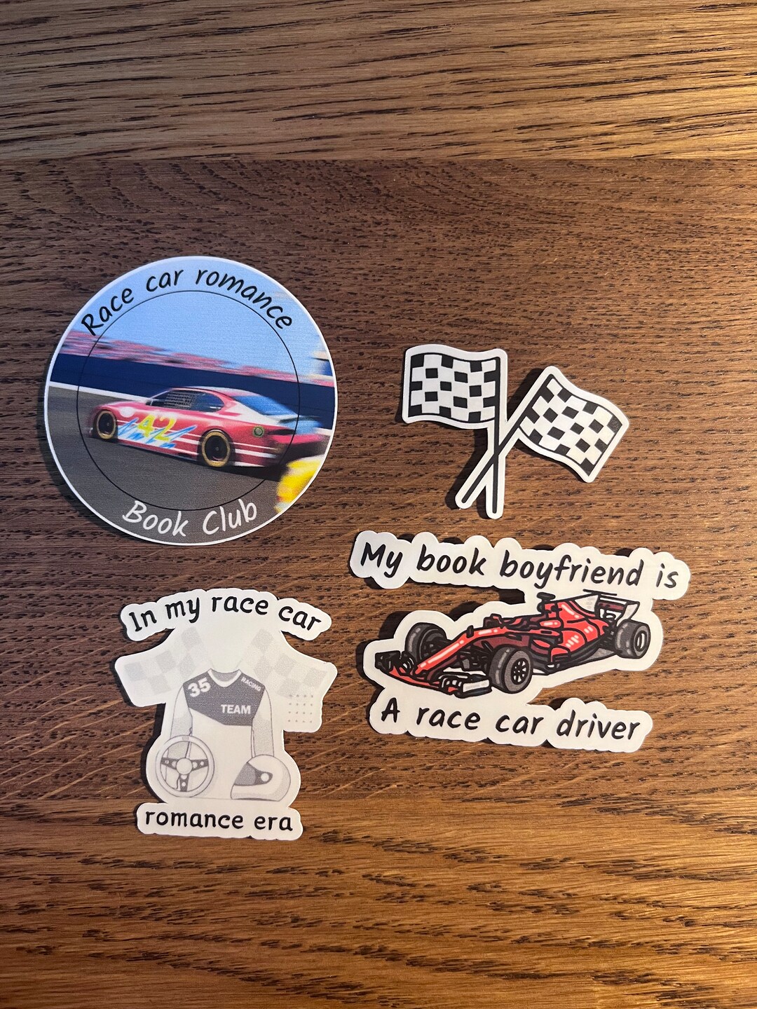 Race Car Romance Books Vinyl Stickers - Etsy
