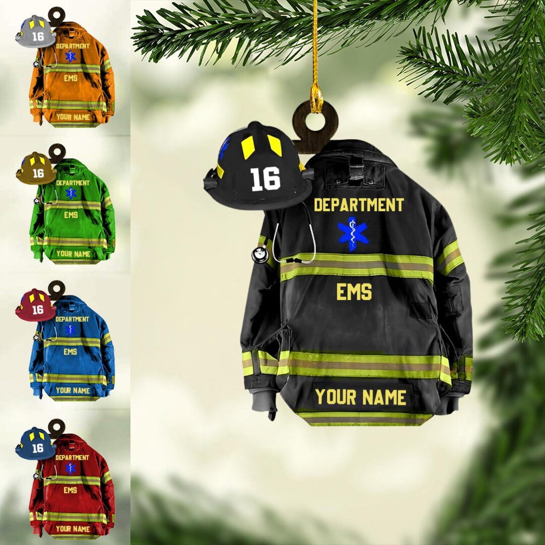 Personalized Ems Emt Paramedic Christmas Ornament, Custom Ems, Emt ...