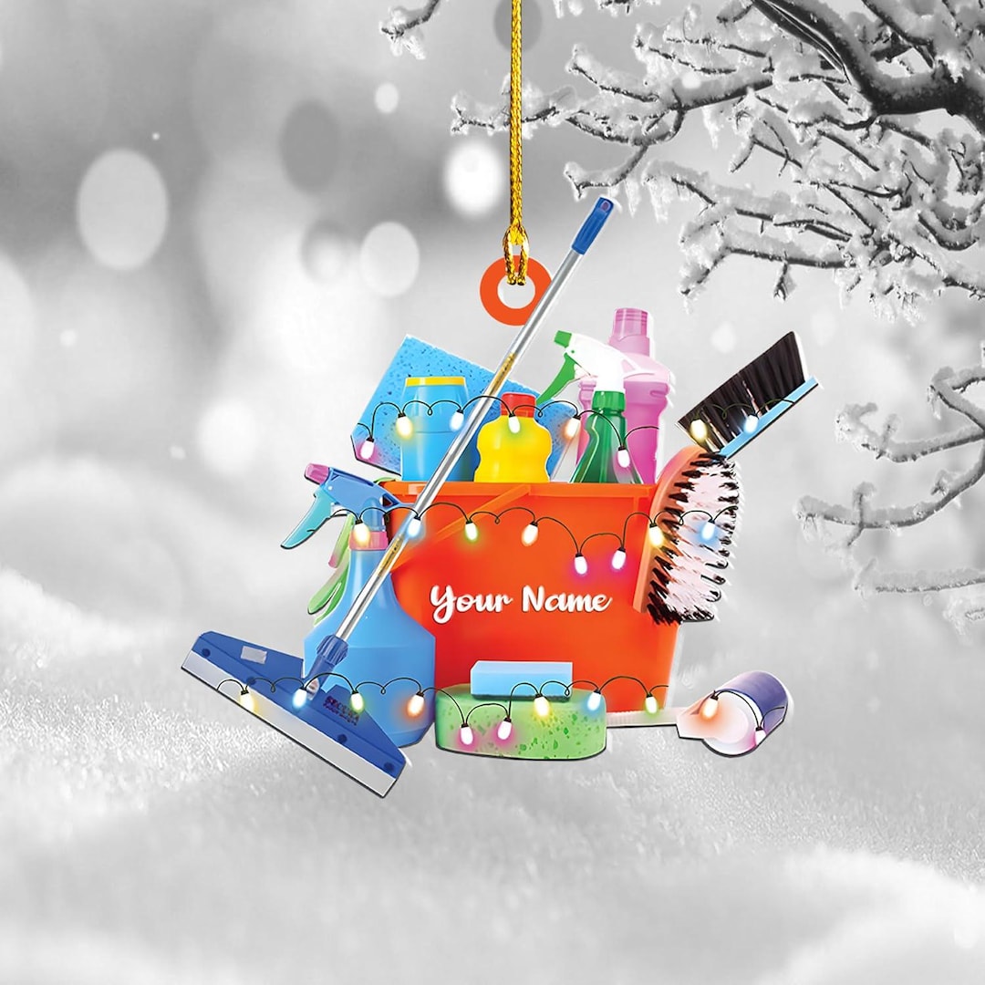 Personalized Housekeeping Christmas Ornament, Janitor Cleaning Lady ...