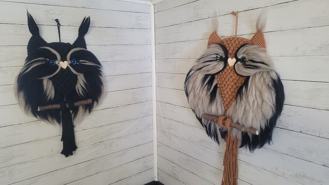 Large Macrame Owl - Etsy