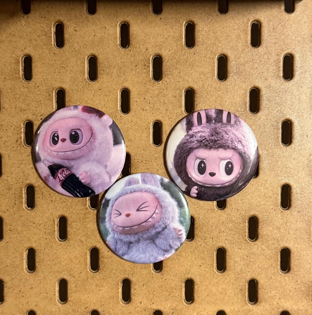 Labubu Button Pins - Etsy