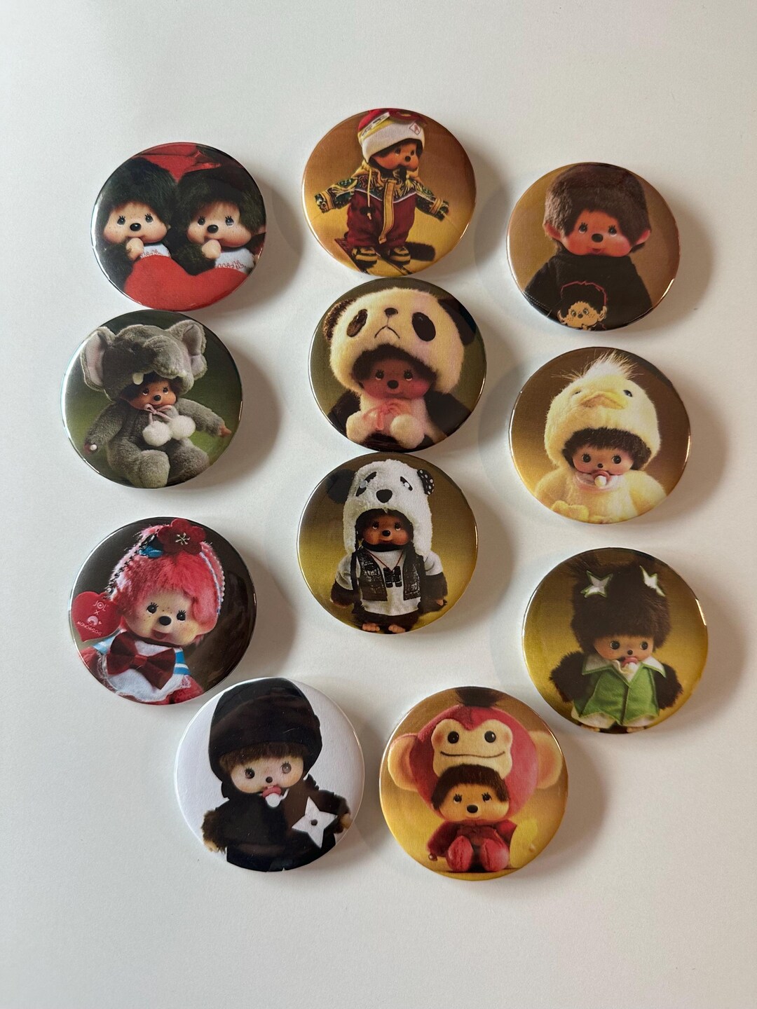 Monchhchi Button Pins - Etsy