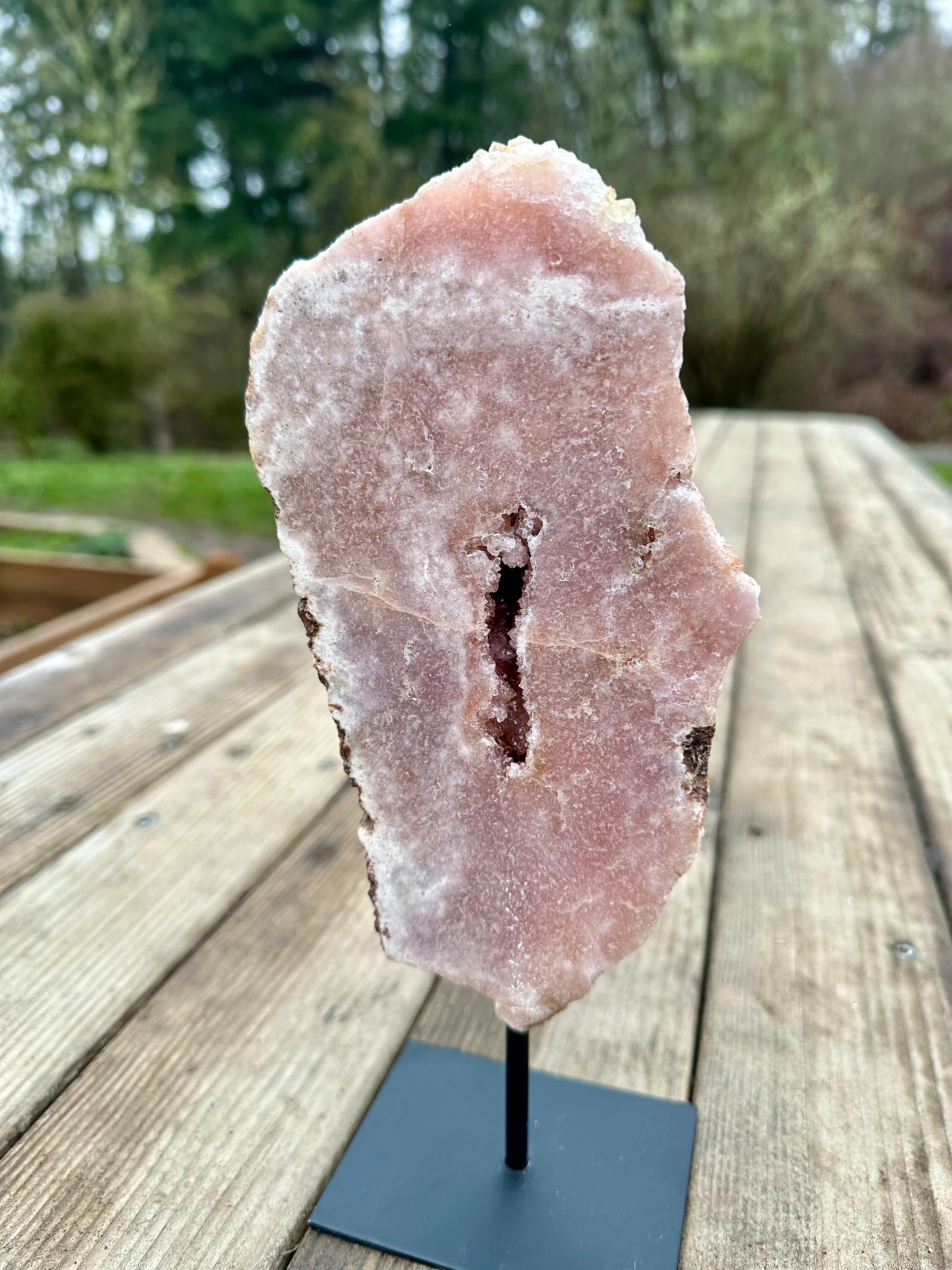 Gorgeous Pink Amethyst Slab on Stand - Etsy