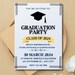 Graduation Invitation Template Printable Editable Electronic Graduation ...